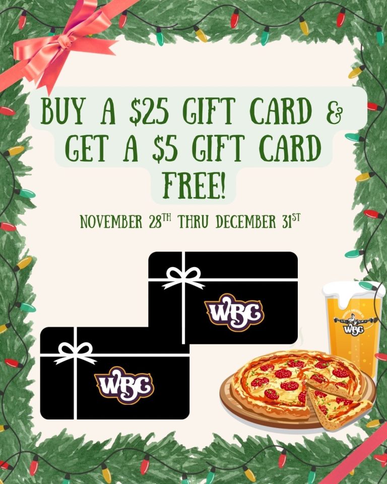 Gift Card Bonus for a Limited Time! - Wichita Brewing Company